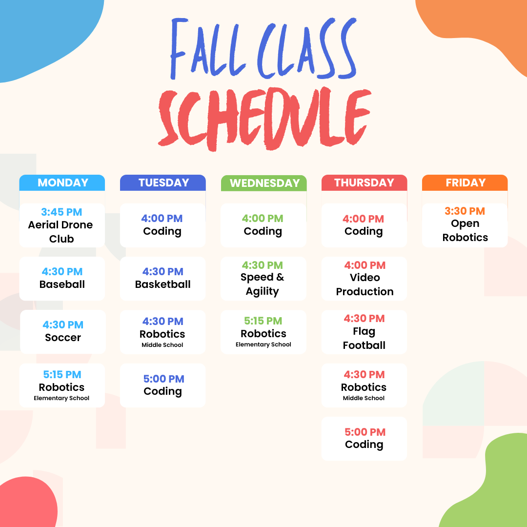 Weekly Class Schedule - Fort Mill - Next Level Kidz